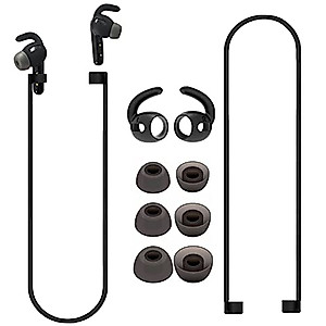 JNSA Ear Hooks Ear Tips Strap Compatible with Anker Soundcore Life P3 P3i P2 / Soundcore Liberty Air 2 pro, Anti Slip Anti Drop Anti Lost Sport Accessories, Black