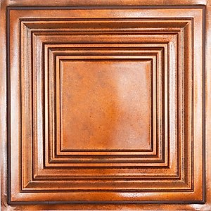 Tin Ceiling Tiles Nail up Peel and Stick Tin Ceiling Tiles Distressed for Cafe Club Salon Hotel Store Bar 2'x2' PL05 Archaic Copper