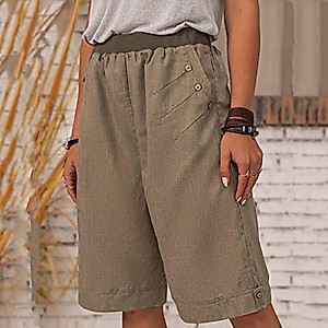 AopnHQ fold Over Yoga Pant Plus Size Jean Capri Women's Pull on Pants Womens Palazzo Pants Length Women's wear to Work Pants & Capris Womens Cotton Pants Girls Wide Leg Pants A-Brown