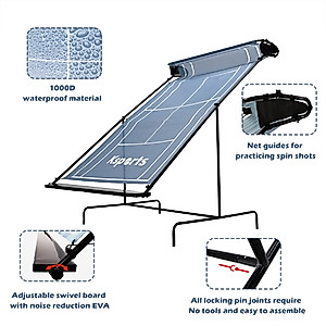 Ksports Tennis Rebounder Net with Carry Bag, Blue