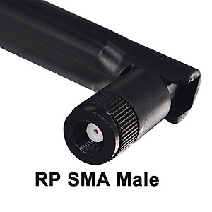 1.3FT 2PCS 12dbi WiFi Bluetooth Antenna Omni Directional Antenna 2.4GHz RP-SMA Male Long Range for WiFi Router Wireless Network Devices Desktop PC USB Adapter PCI PCIe Cards PC Camera WiFi 6 Adapter