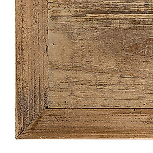 Kate and Laurel Wyldwood Country French Solid Wood Console Table - Rustic/White Legs - Natural Wood Top