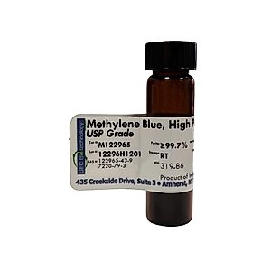 Methylene Blue Powder - USP Grade, 99+% - 3rd Party Tested - 1 Gram