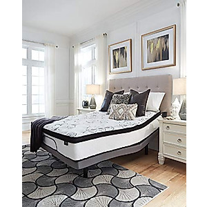 Signature Design by Ashley California King Size Chime 12 Inch Medium Firm Hybrid Mattress with Cooling Gel Memory Foam