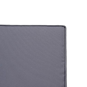 Christopher Knight Home Panama Outdoor Acacia Wood Chat Set with Water Resistant Cushions, 4-Pcs Set, Teak Finish / Grey