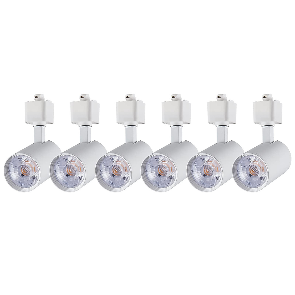 Arcfox 7W 3000K LED Track Lighting Heads Dimmable 3 Wire Single Circuit H Type Track Light Fixture ETL CRI90 for Dining Room Kitchen Accent Lighting 6 Pack White