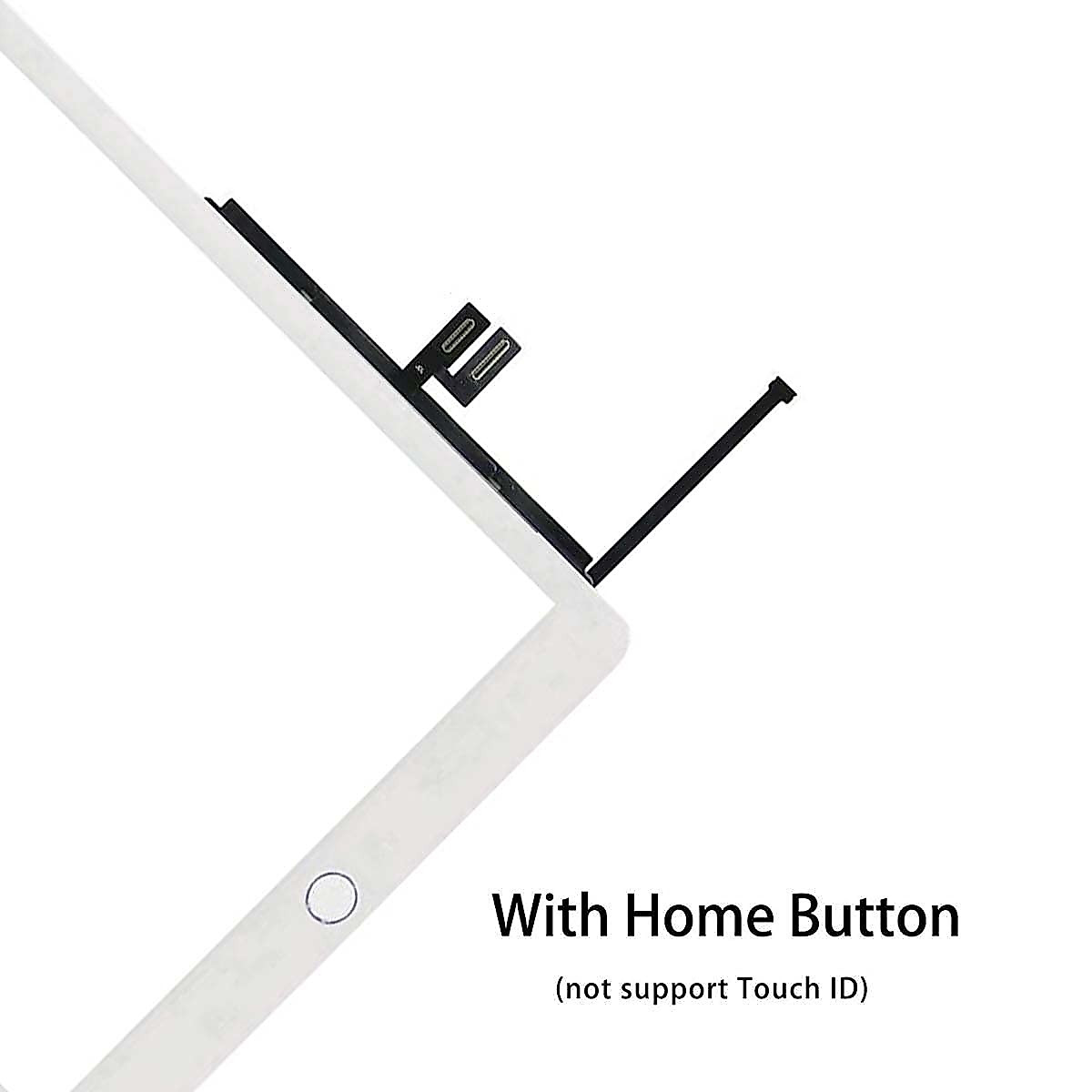 for iPad 8 2020 8th Generation Screen Replacement Digitizer 10.2" A2270 A2428 A2429 A2430 Touch Glass Assembly Includes Home Button+PreInstalled Adhesive+Toolkit,White
