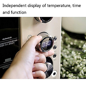 38L Computer-Type Mini Oven 8 Cooking Functions Adjustable Temperature 28-230 ℃ and 120-minute Timer Household Baking Multifunctional Hot Air Stove Light Rotary Fork Oven 1800W Commodity Cod