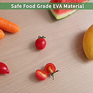 wohomuke Shelf Liners 19 inch x 20 ft Shelf Liners for Kitchen cabinets nonstick Shelf Lining Drawer Mats EVA Protector for Cupboard (Clear Ribbed,19 inch x 20 ft)