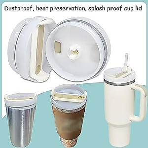40 OZ Tumbler Lids Fit for Stanley Cup, Skinny Tumbler Lid Replacement, Spill Proof Splash Resistant Tumbler Replacement Cover for Stanley and More Coffee Mugs 2 pack