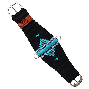 CHALLENGER 24" Western 25-Strand Wool Double Weave Aztec Cinch Girth Turquoise 97128-24