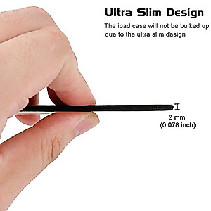 Spessn Compatible Apple Pencil Holder Sticker (1st and 2nd Gen), Elastic Lycra Stylus Pocket iPad Screen Pen Protective Pouch Adhesive Sleeve for Stylus Pens - Black