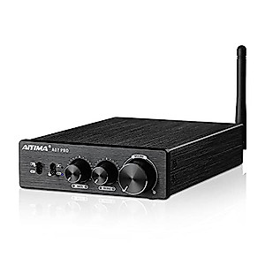 [Upgraded] AIYIMA A07 Pro TPA3255 Stereo Amplifier Bluetooth 5.2 300Wx2 HiFi Class D Amp 2.0/2.1 Channel Audio Power Amp for Speaker with Bass Treble Control& Line Output + Power Adapter
