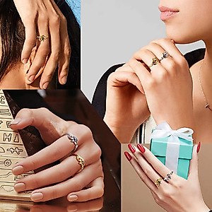 Egyptian Eye of Horus Ring Women 18K Gold Over 925 Sterling Silver Adjustable Horus Eye of Ra Open Ring Promise Ring Protectin Jewelry for Mothers day Christmas Day Gifts for Women Mom FR0010Y