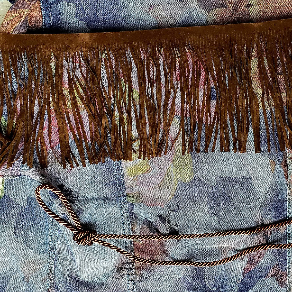 Trims by the Yard 6" Faux Suede Fringe Black | (5 Yard Cut) Trim