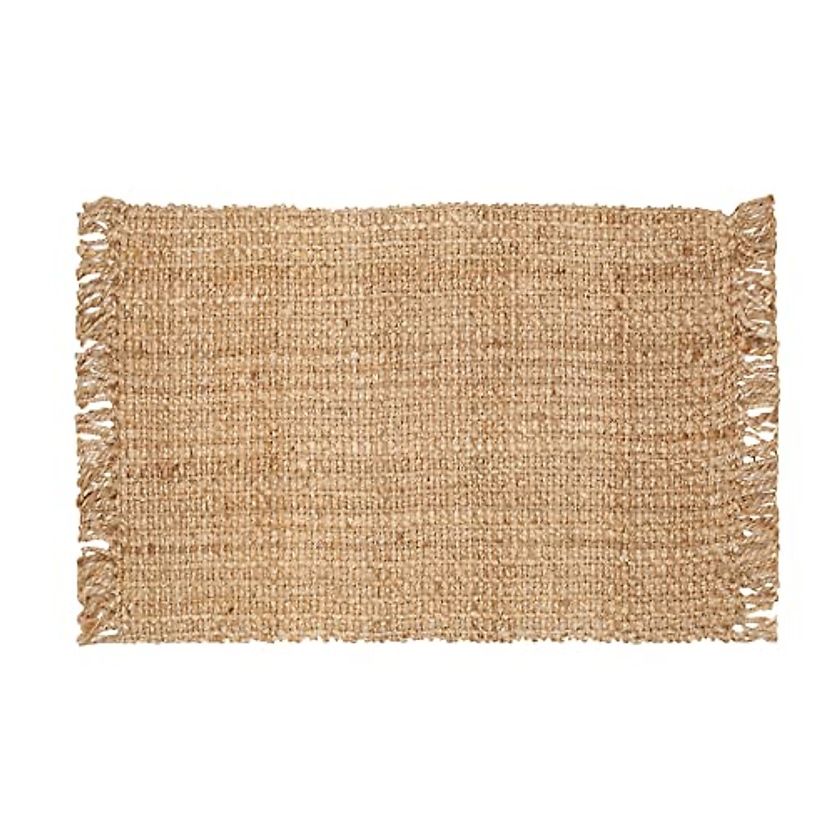 Hausattire Hand Woven Jute Rug, 2'x3' - Natural, Reversible Farmhouse Accent Rugs for Living Room, Kitchen, Bedroom - 24x36 Inches