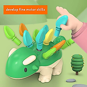 Toddler Montessori Toys Learning Activities Educational Dinosaur Games - Baby Sensory Fine Motor Skills Developmental Toys - Gifts for 6 9 12 18 Month Age 1 2 3 4 One Two Year Old Boys Girls Kids