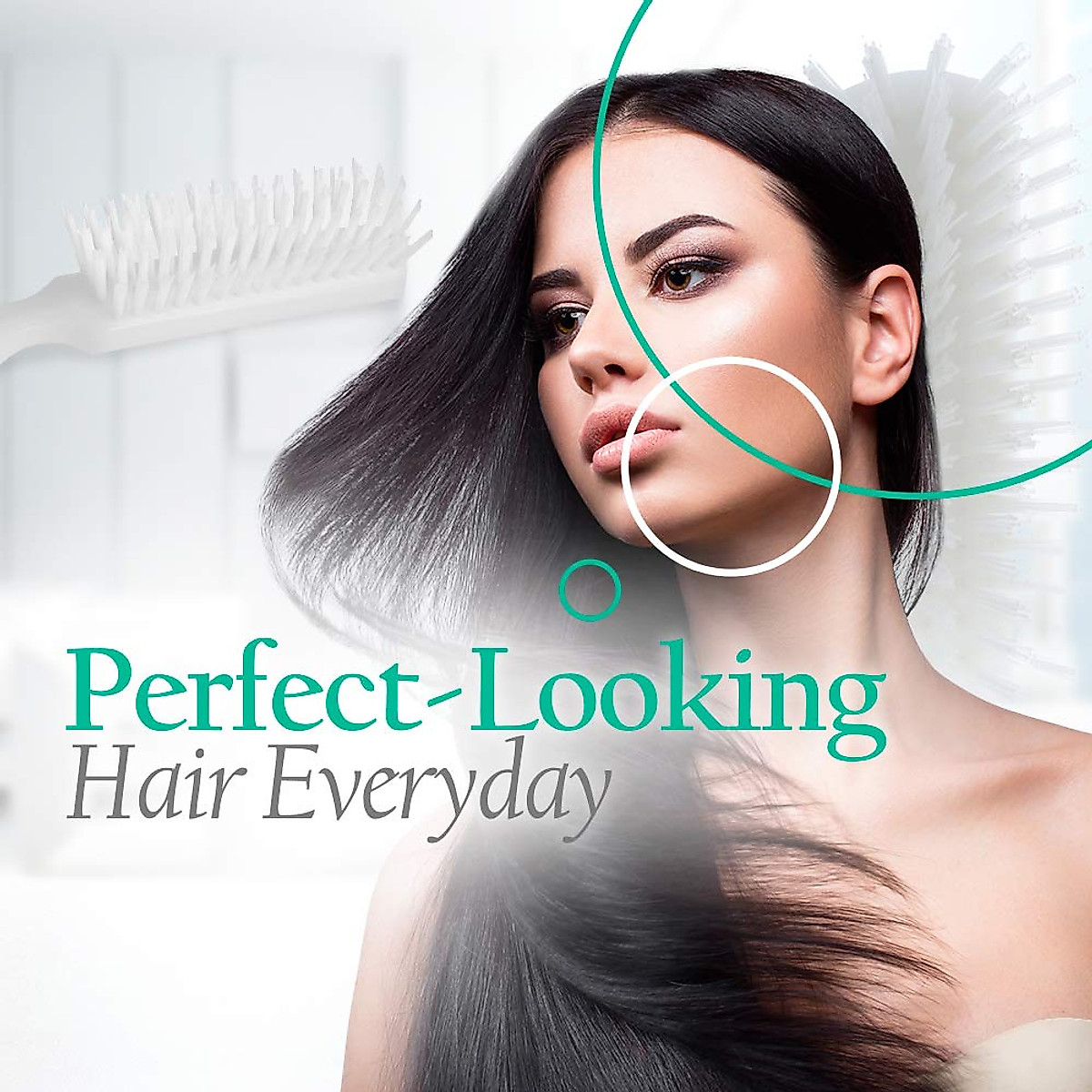 STANLEY HOME PRODUCTS Essentials Ladies Hairbrush - Durable Nylon Block & Bristles - Premium Quality 5 Row Hair Brush Glider - Designed for All Hair Types