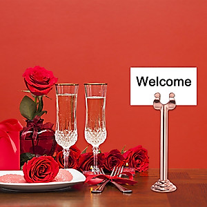 MECCANIXITY 12Pcs Table Number Holder 3.15 Inch Place Card Holder Picture Holders Gold Table Sign Holders for Wedding Anniversary Birthday Party