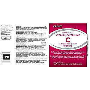 GNC Vitamin C 1000mg, Caplets, 90 ea