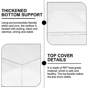 Cabilock 1pc Containers with Lids Cake Holder with Lid Candy Containers Disposable Cake Wedding Cake Stand Portable Pastry Container Cupcake Container Baby Tool Belt Fully Transparent