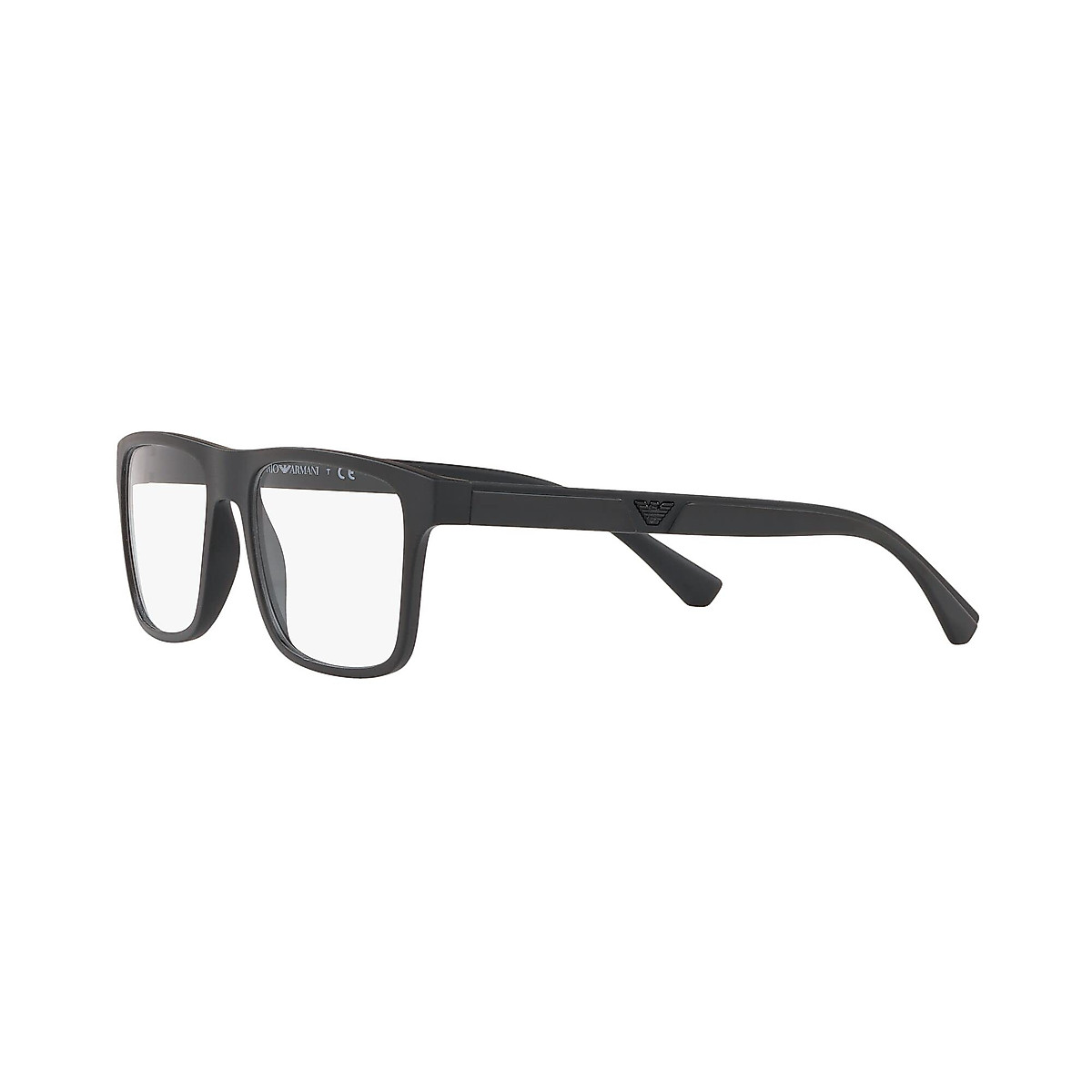 Emporio Armani Men's EA4115F Low Bridge Fit Prescription Eyewear Frames with Two Interchangeable Sun Clip-Ons Rectangular, Matte Black/Clear/Light Grey/Dark Grey, 54 mm