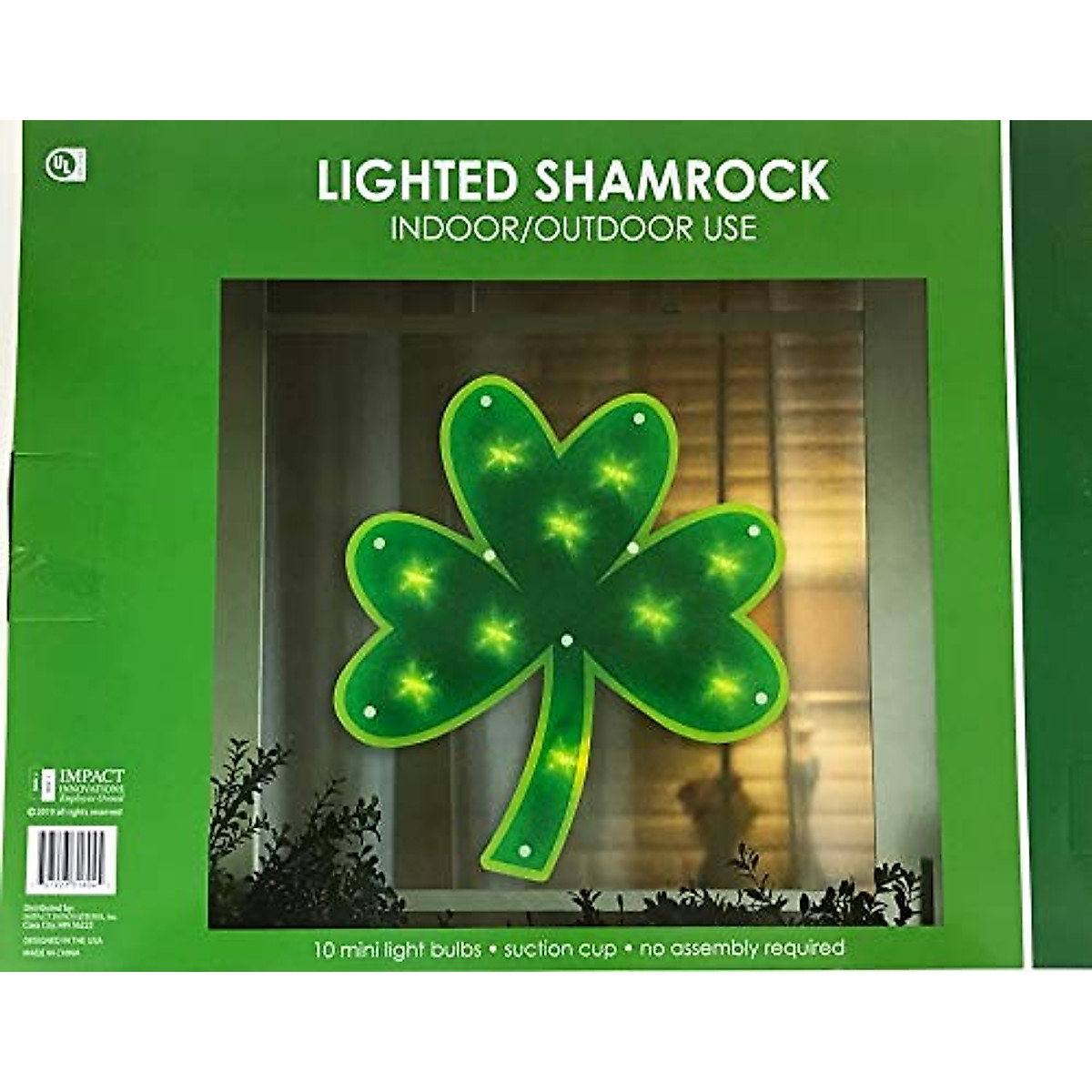 Lighted Shamrock St. Patricks Day Decoration