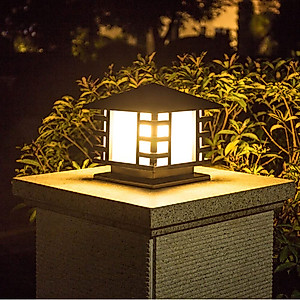 WENZIFI Outdoor Pillar Lights Exterior Post Light Fixtures Exterior Lamp with Aluminum Column Lamps Waterproof Column Lights Outdoor Post Lights for Garden Patio Lawn Fence