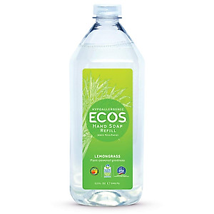 ECOS Hypoallergenic Hand Soap, Lemongrass 32 Fl Oz