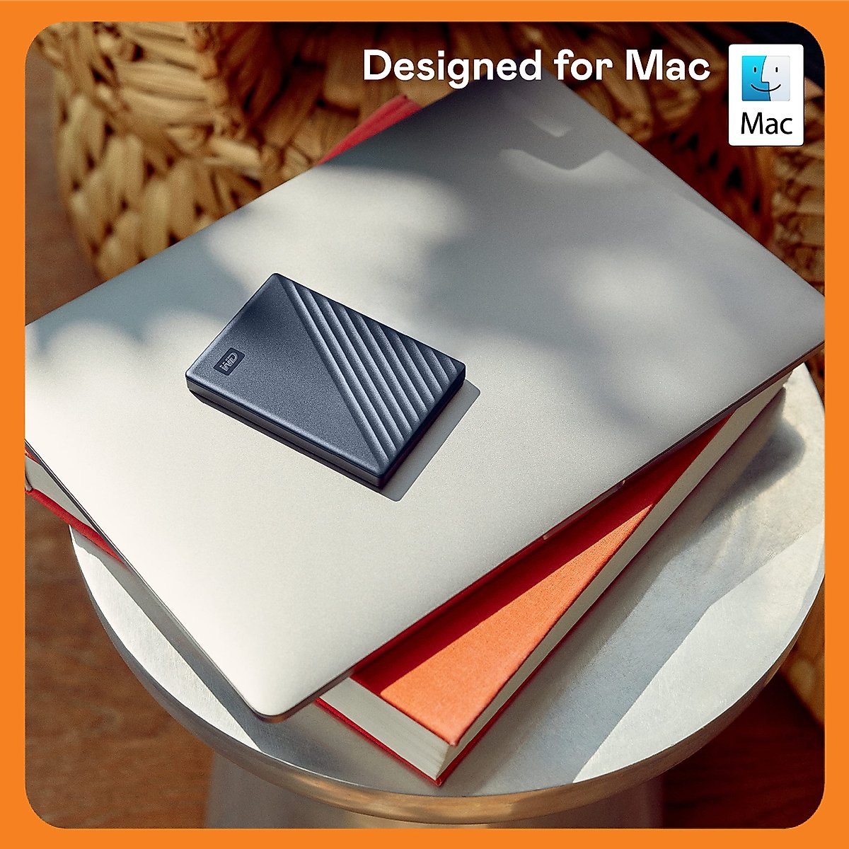 WD 2TB My Passport for Mac, Navy, Portable External Hard Drive with backup software and password protection, USB 3.1/USB 3.0 compatible - WDBA2D0020BBL-WESN