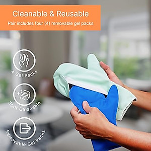 NatraCure Cold Therapy Mittens - Small/Medium - for Sore, Aching Hands, Working Hands, Arthritis, Neuropathy, Chemotherapy, Chemo Care Package for Women, Cryotherapy, Edema Relief, Hand, Finger Pain