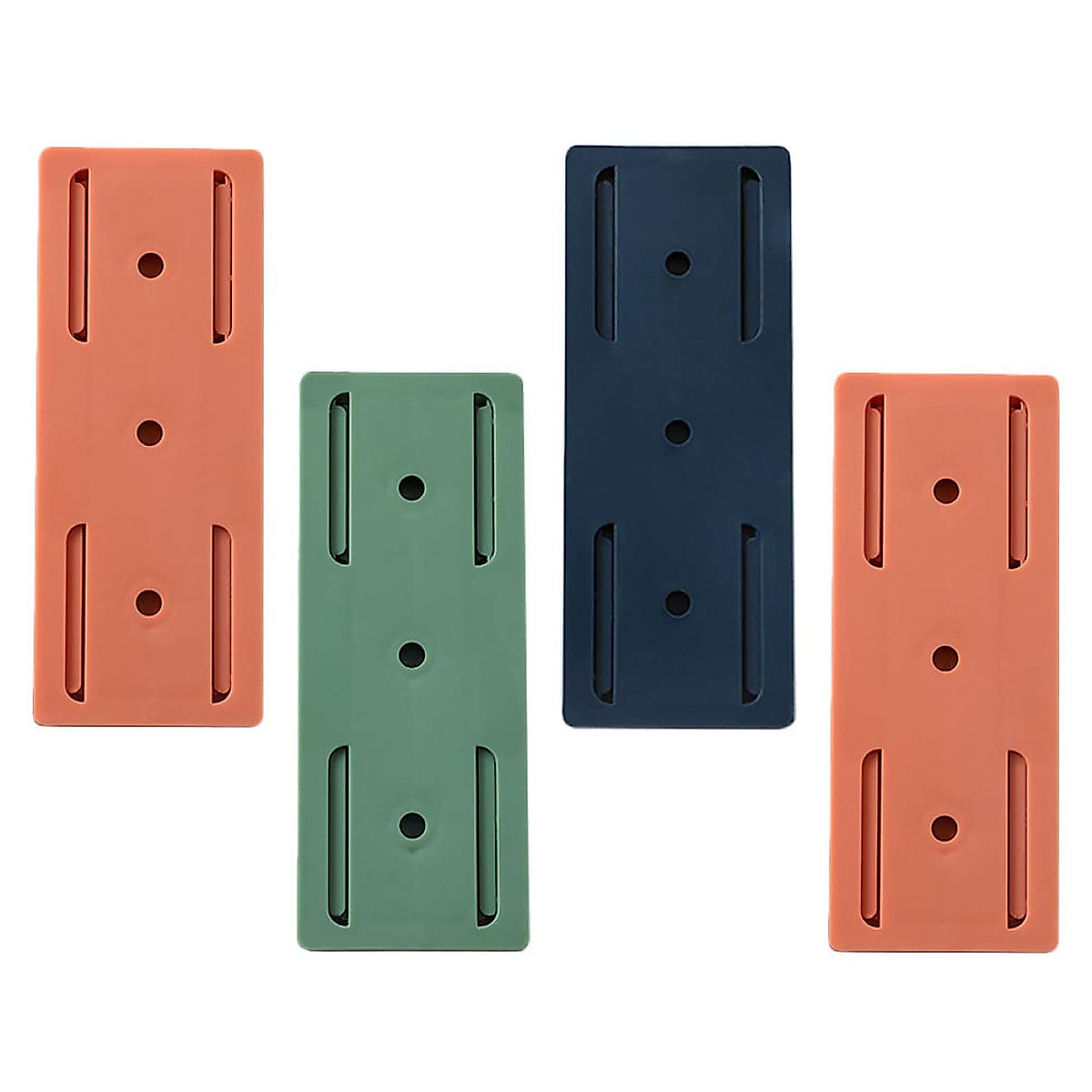 Zerodeko 8 Pcs Power Strip Wall Mount Fixator Holders Strips Cable Organizer (Random Color)