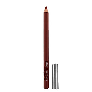 Palladio Lip Liner Pencil, Wooden, Firm yet Smooth, Contour and Line with Ease, Perfectly Outlined Lips, Comfortable, Hydrating, Moisturizing, Rich Pigmented Color, Long Lasting, Nutmeg