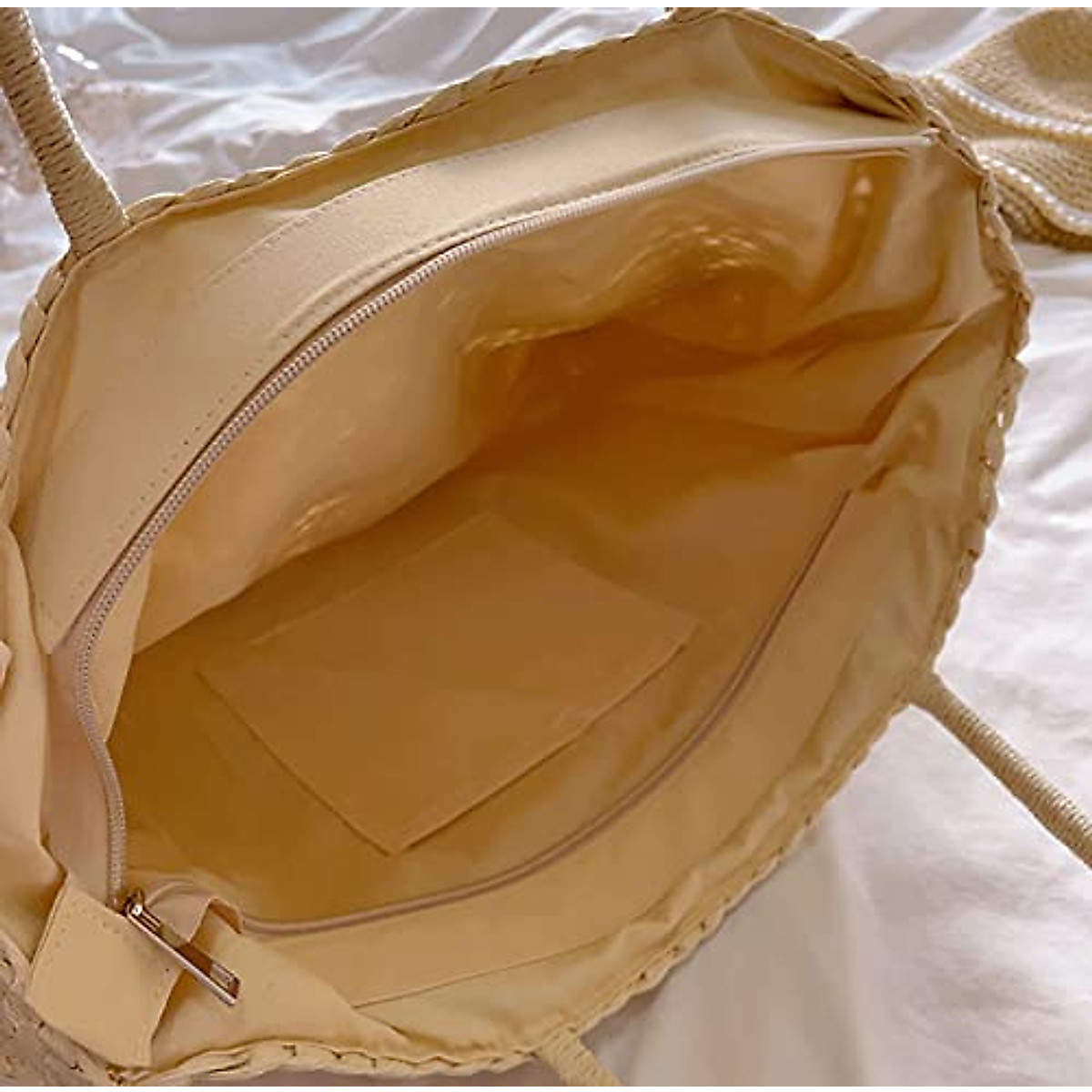 Handwoven Straw Vintage Purse Bag Bohemian Large Straw Beach Bag Chic Casual Handbag Shoulder Bag Tote Rattan Vacation Bag