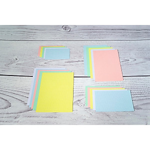 Exacompta Bristol Squared Record Cards, 75 x 125 mm - Assorted Colours, Pack of 100