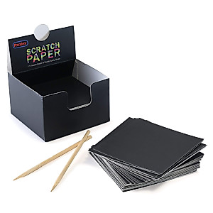 PREXTEX 175 Sheets Scratch Art Kit and Doodle Activity with 2 Wooden Stylus Kids Crafts Supplies | Toddler Arts and Crafts for Kids Ages 4-12 | Craft Kits Kids Activities | Kids Art Supplies