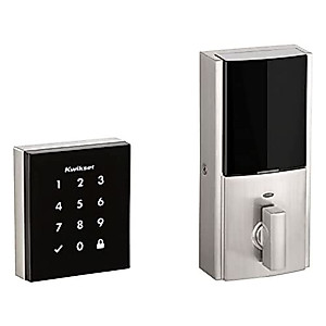 Kwikset 99540-001 Obsidian Keyless Entry Door Lock Z-Wave Plus Electronic Touchscreen Deadbolt, Satin Nickel