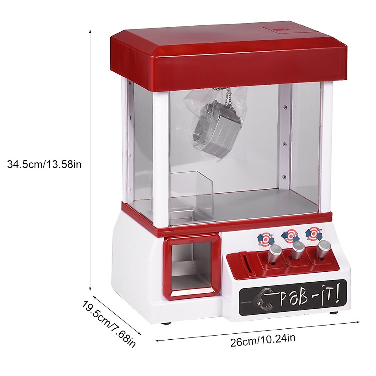 Fdit Claw Toy Grabber Machine Mini Electronic Musical Plush Toys Catcher Game Fun Toy for Children Kids