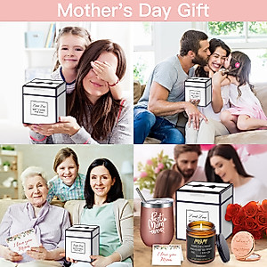 Birthday Gifts for Women Gifts for Mom Grandma Birthday Gifts for Mom from Daughter Son Child Husband Great Thanksgiving Gifts Ideas for Mom Wife Wine Tumbler Gifts Candle Mirror New Mom Presents 14OZ