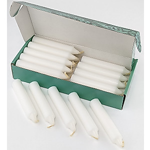 Wicca Wicks - 20 White Candles | 4 inches Tall & 3/4 inch Diameter | Witchcraft Supplies for Your Personal Wiccan Altar, Spells, Charms & Rituals | Witchy Room Decor | Taper Candlesticks (White)
