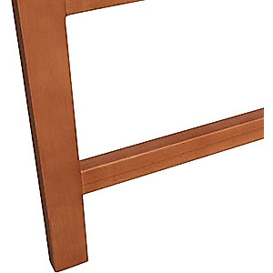 VIFAH V1835 Malibu Outdoor Patio Plaid Eucalyptus Dining Armchair