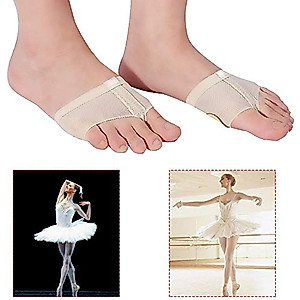 Dance Foot Thongs,Thong Toe Paws,Lyrical Shoes Lyrical Ballet Belly Dance Foot Thongs Dance Paw Pad Shoes Half Sole (XL)