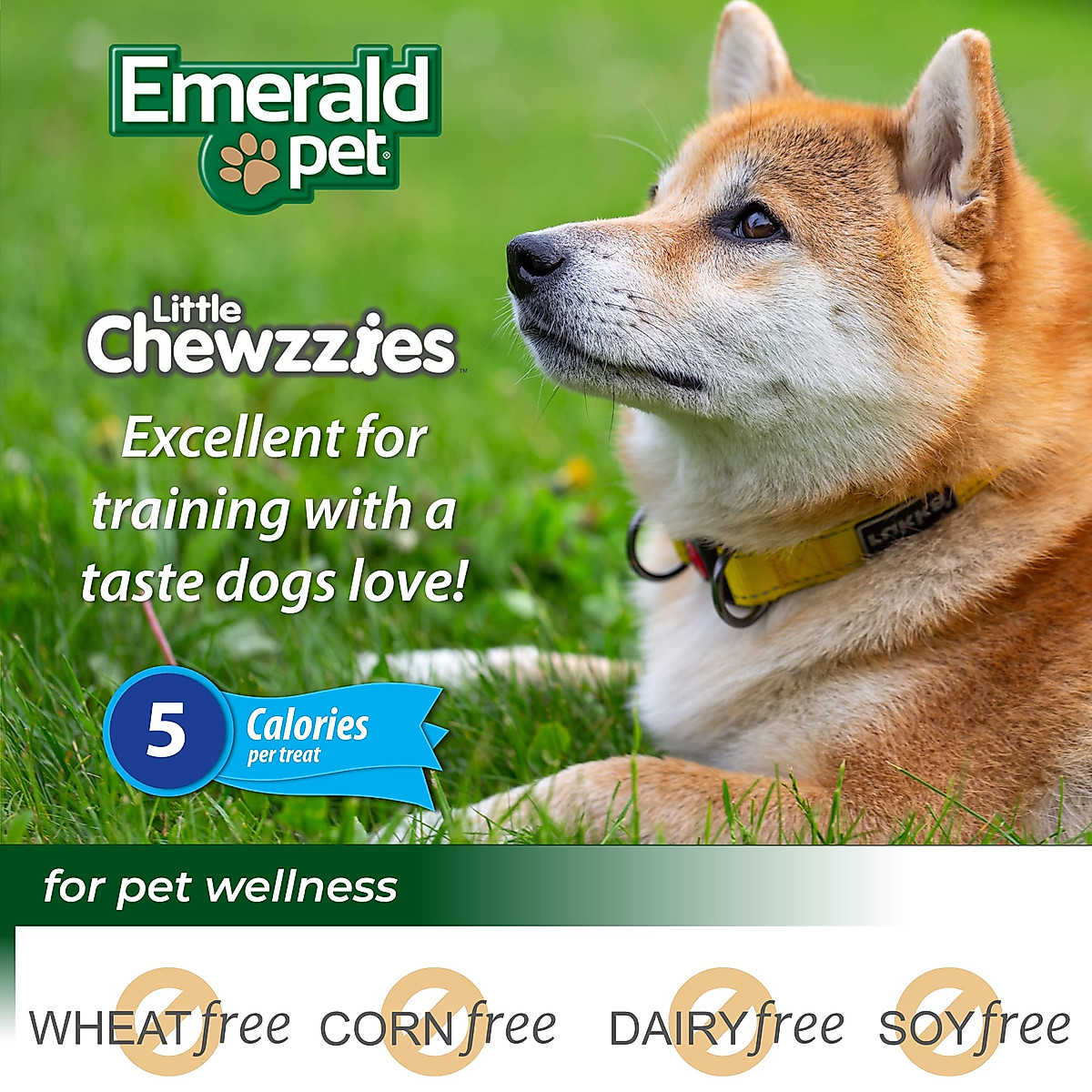 Emerald Pet Little Chewzzies Wheat Free Training Dog Treats — Healthy and Tasty Natural Dog Chews with Real Meat or Peanut Butter — Limited Ingredient Dog Treats Made in The USA — Chicken, 5 oz