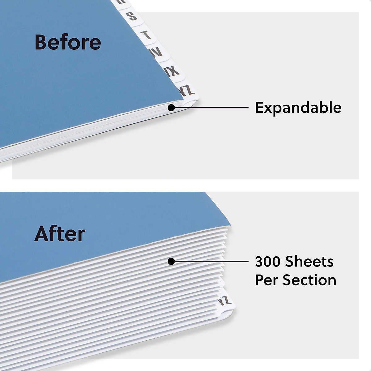 Smead Desk File/Sorter, Alphabetic (A-Z), 20 Dividers, Letter Size, Dark Blue (89282)