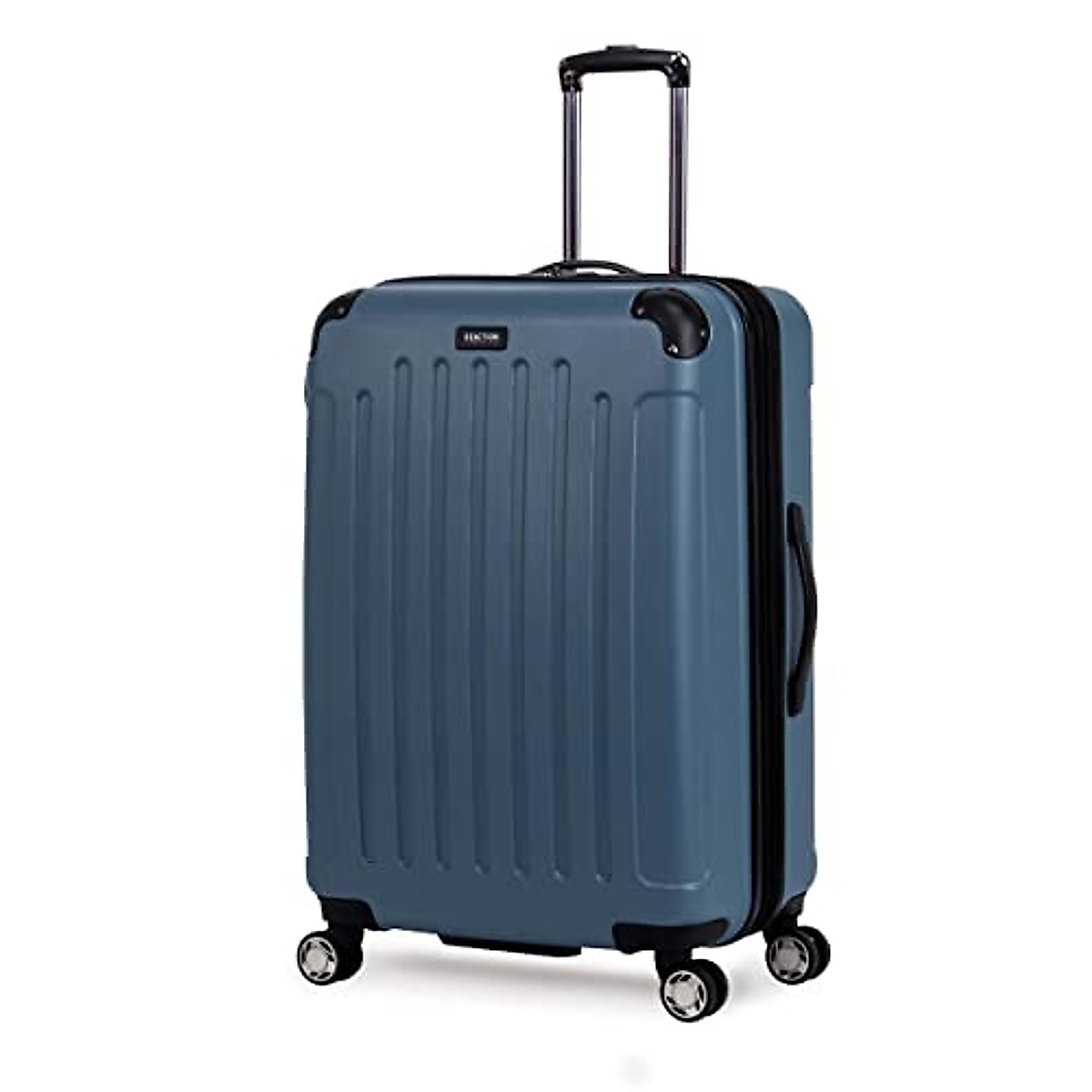 Kenneth Cole REACTION Renegade Luggage Expandable 8-Wheel Spinner Lightweight Hardside Suitcase, Granite Blue, 28-Inch Checked