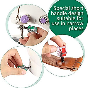 Sewing Machine Screwdriver Mini Short Screwdriver Tool Kit Includes Slotted/Flat Head Screwdriver and Cross Head Screwdriver for DIY Repairing, 2 Pieces