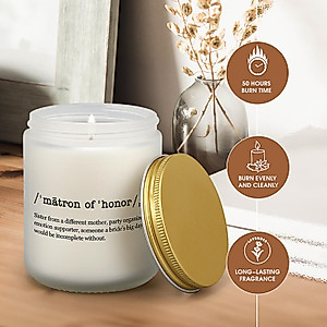 Matron of Honor Gifts, Maid of Honor Gifts Matron of Honor Proposal Bridesmaid Gifts for Wedding Day, Will be My Matron of Honor Candle Gifts from Bride, Lavender Scented Candle