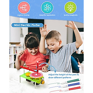 6 Set STEM Kits, DC Motor Electronic Robotic for Kids Age 8-12, STEM Projects, DIY Science Experiments Circuit Building Kits, Electric Robot Toy, Gift for 8 9 10 11 12 Year Old Boys and Girls