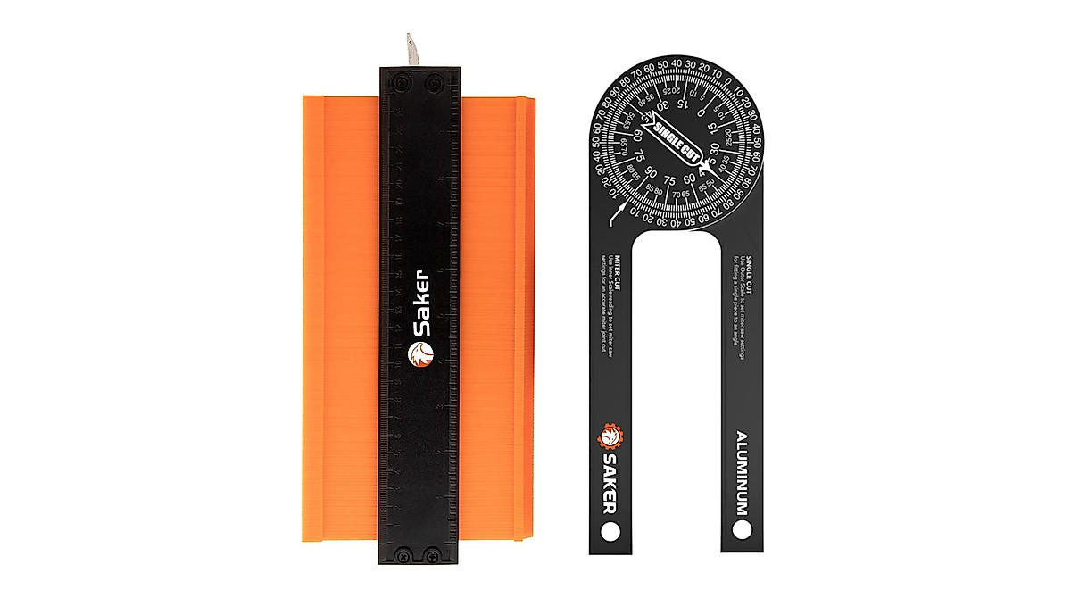 Saker Miter Saw Protractor&Saker Contour Gauge (10 Inch Lock) Profile ...
