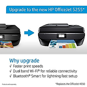 HP OfficeJet 4650 All-in-One Wireless Color Printer with Mobile Printing, Instant Ink ready (F1J03A)